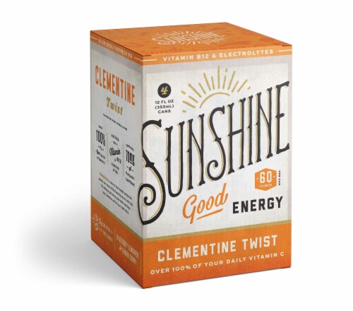 Sunshine Beverages Energy Clementine Twist, 12 fl oz (Case of 6) - Spa ...