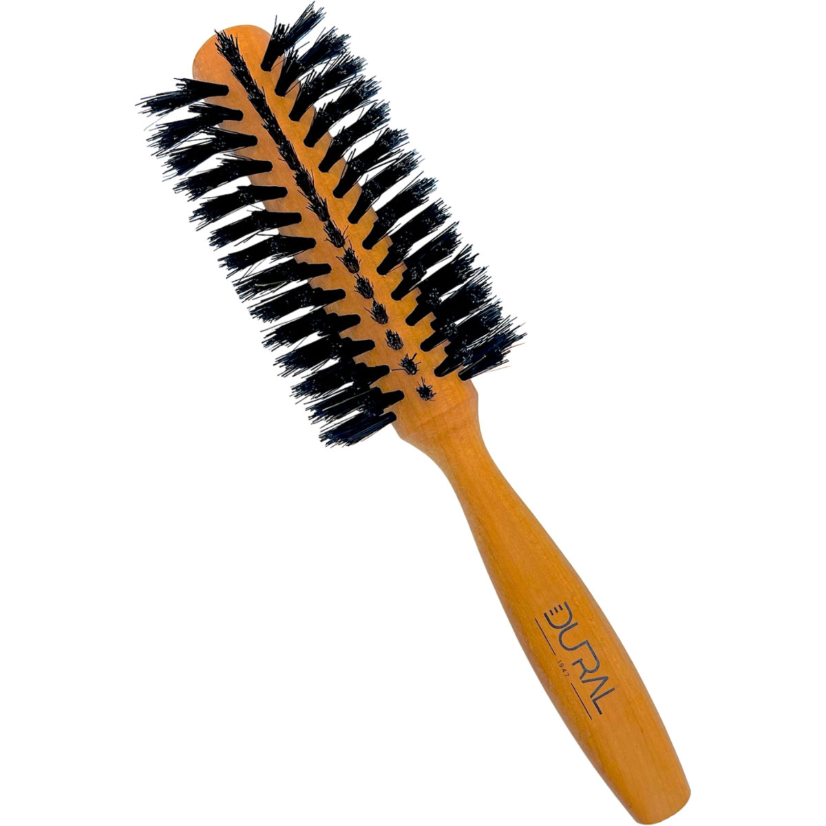 Dural Pear wood half round hair brush with boar bristles - 7 rows ...