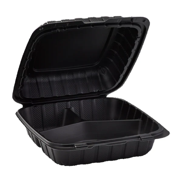 Mineral Container Three Compartment Black 8"x 8" x 3" — Specialty Food ...