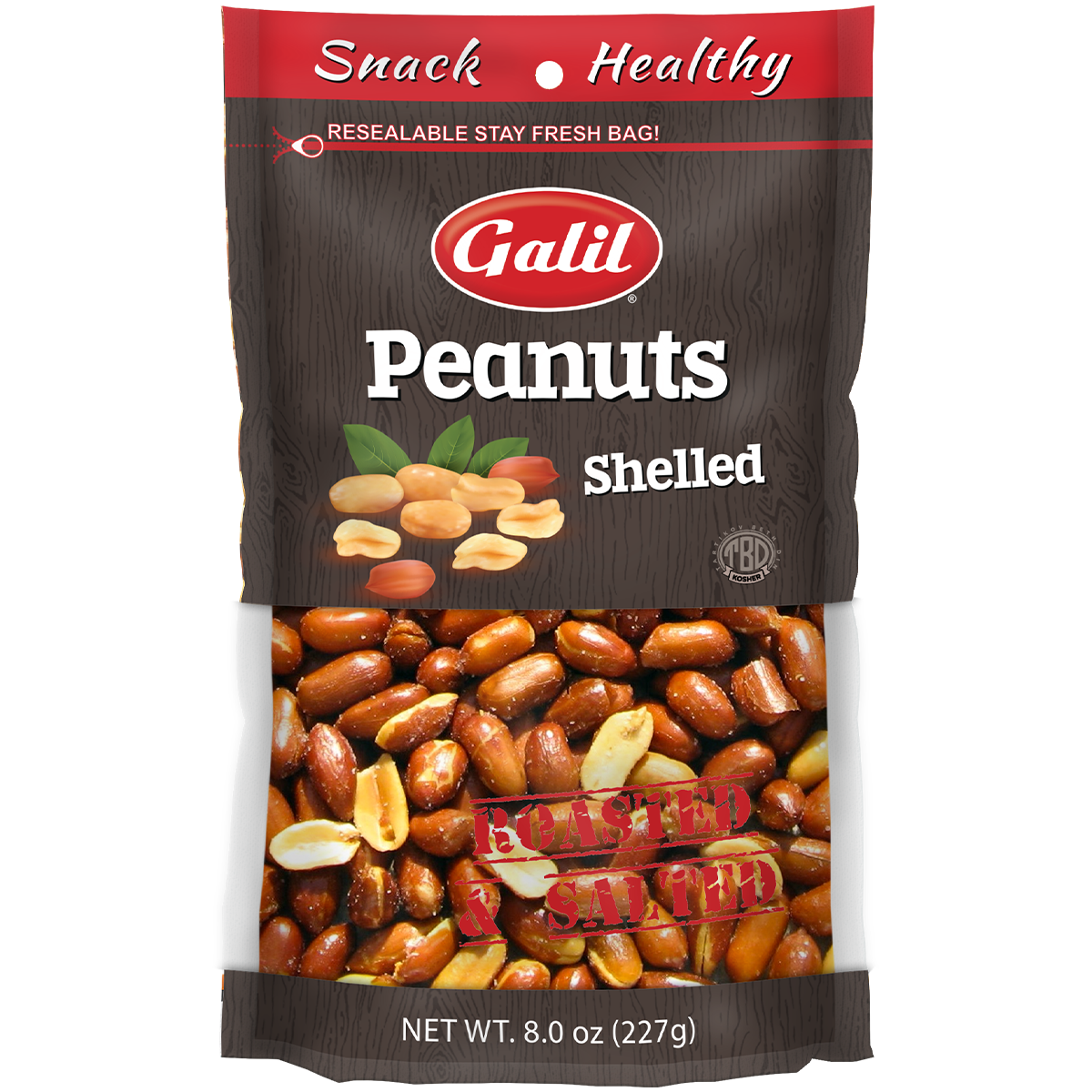 Peanuts | Shelled Roasted/Salted | 8 oz | Galil — Specialty Food Source