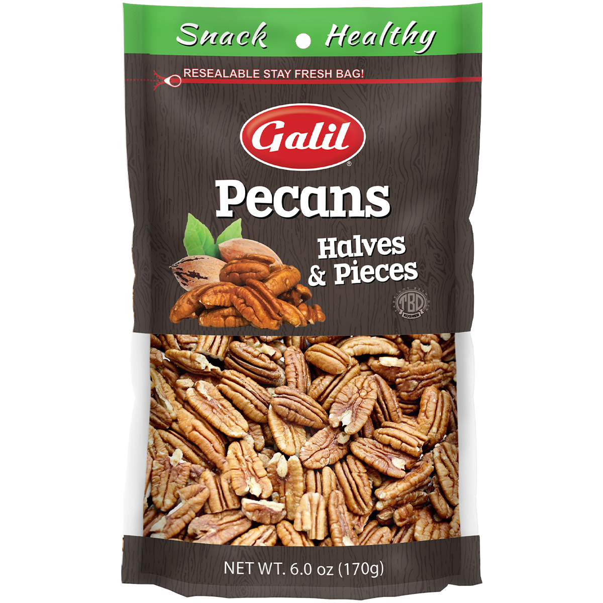 Pecans | Raw Halves/Pieces | 6 oz | Galil — Specialty Food Source