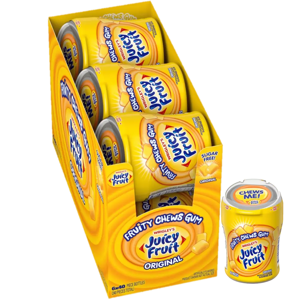 Wrigley Juicy Fruit Gum Bottle 40 Pc — Specialty Food Source
