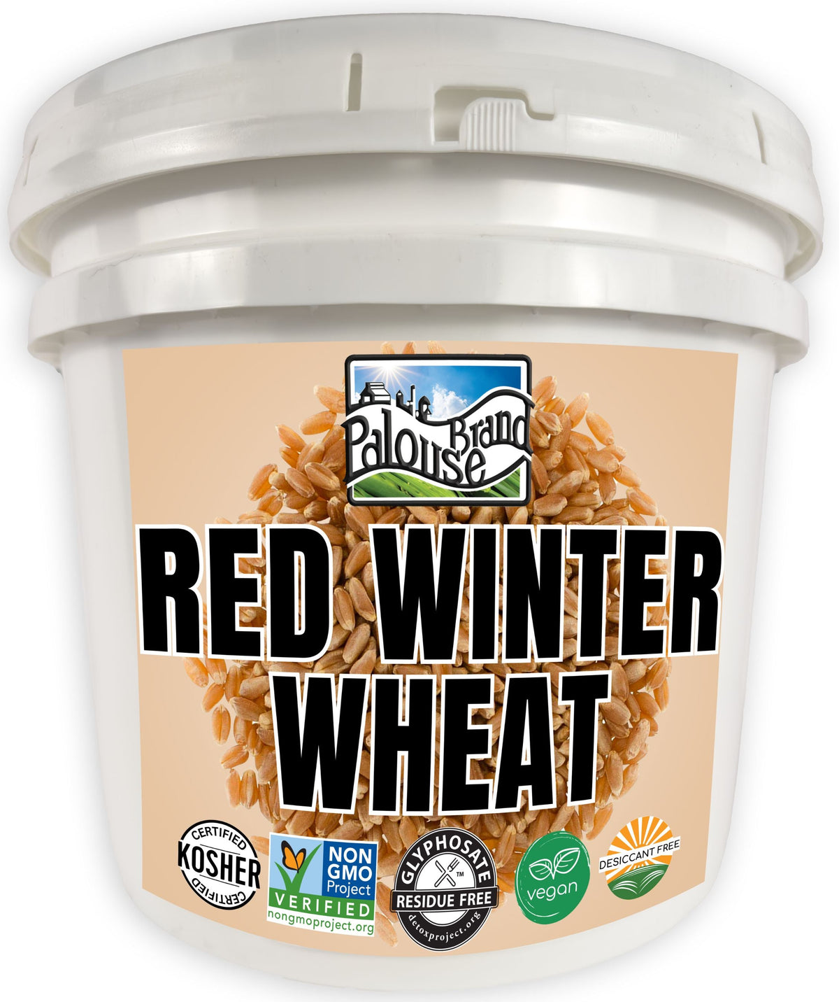 Hard Red Winter Wheat | 25 LB Bucket | Certified Glyphosate Residue Fr ...