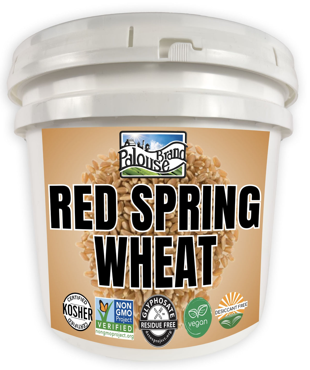 Hard Red Spring Wheat | 25 LB Bucket | Certified Glyphosate Residue Fr ...