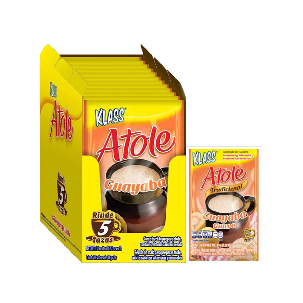 Klass Atole Guayaba / Guava (4x12ct) 1.52 oz — Specialty Food Source