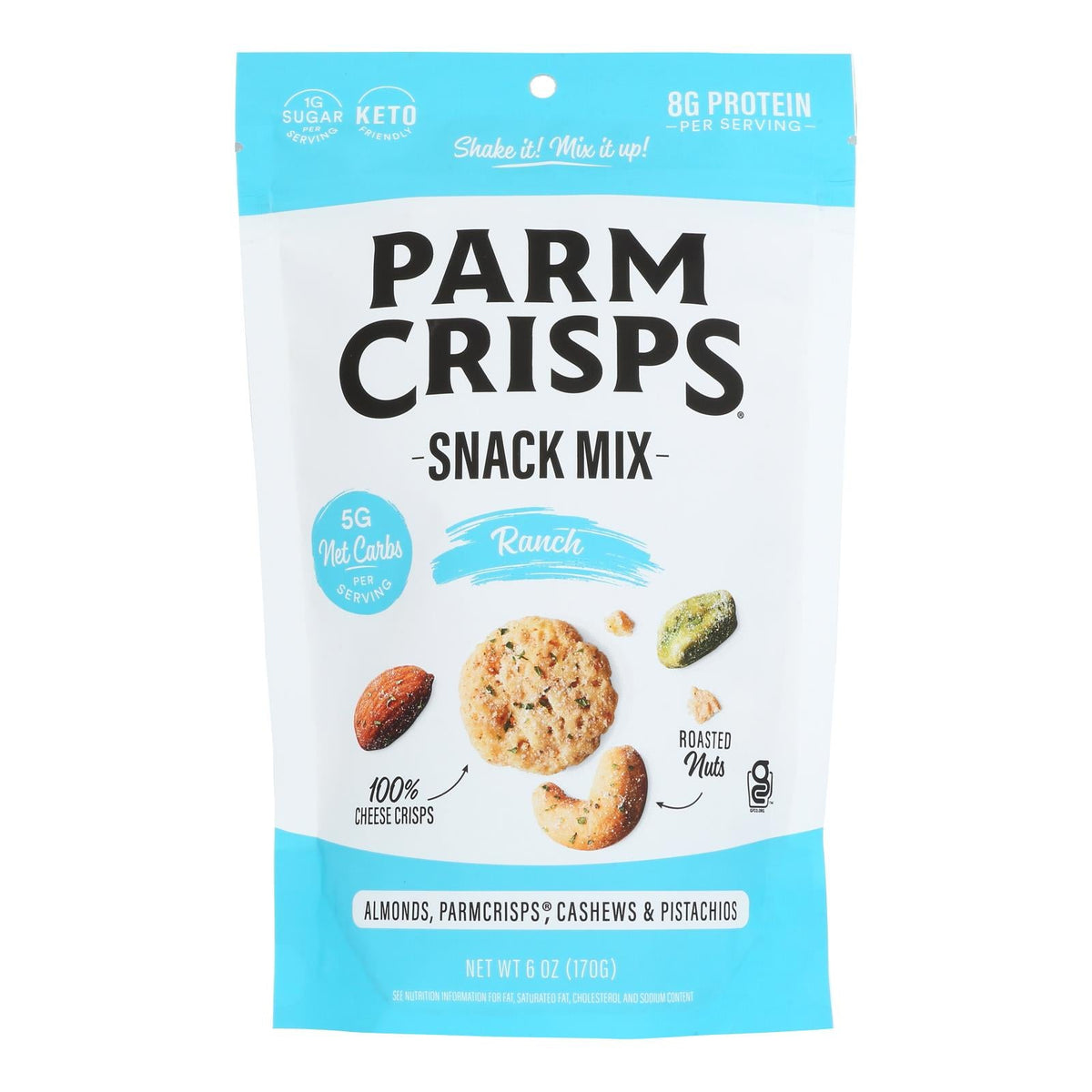 Parm Crisps Snack Mix Ranch Parmesan Crisp - 6 Oz Pack, Case of 12 ...