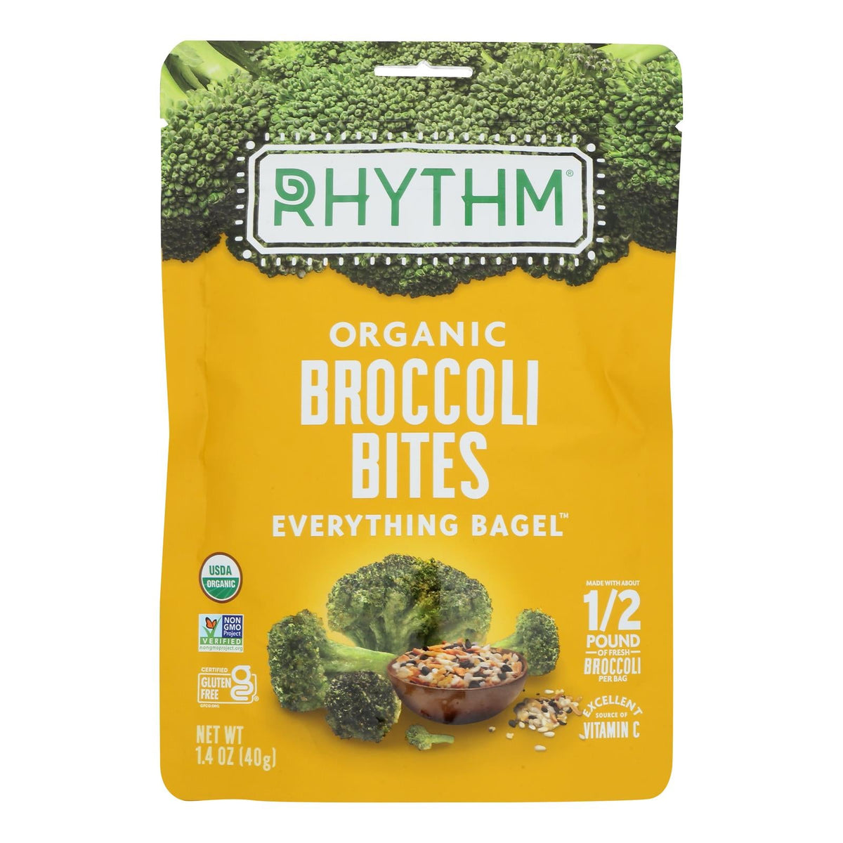 Rhythm Superfoods Broc Bites Everything Bagel - 10-Pack of 1.4 Oz Bags ...