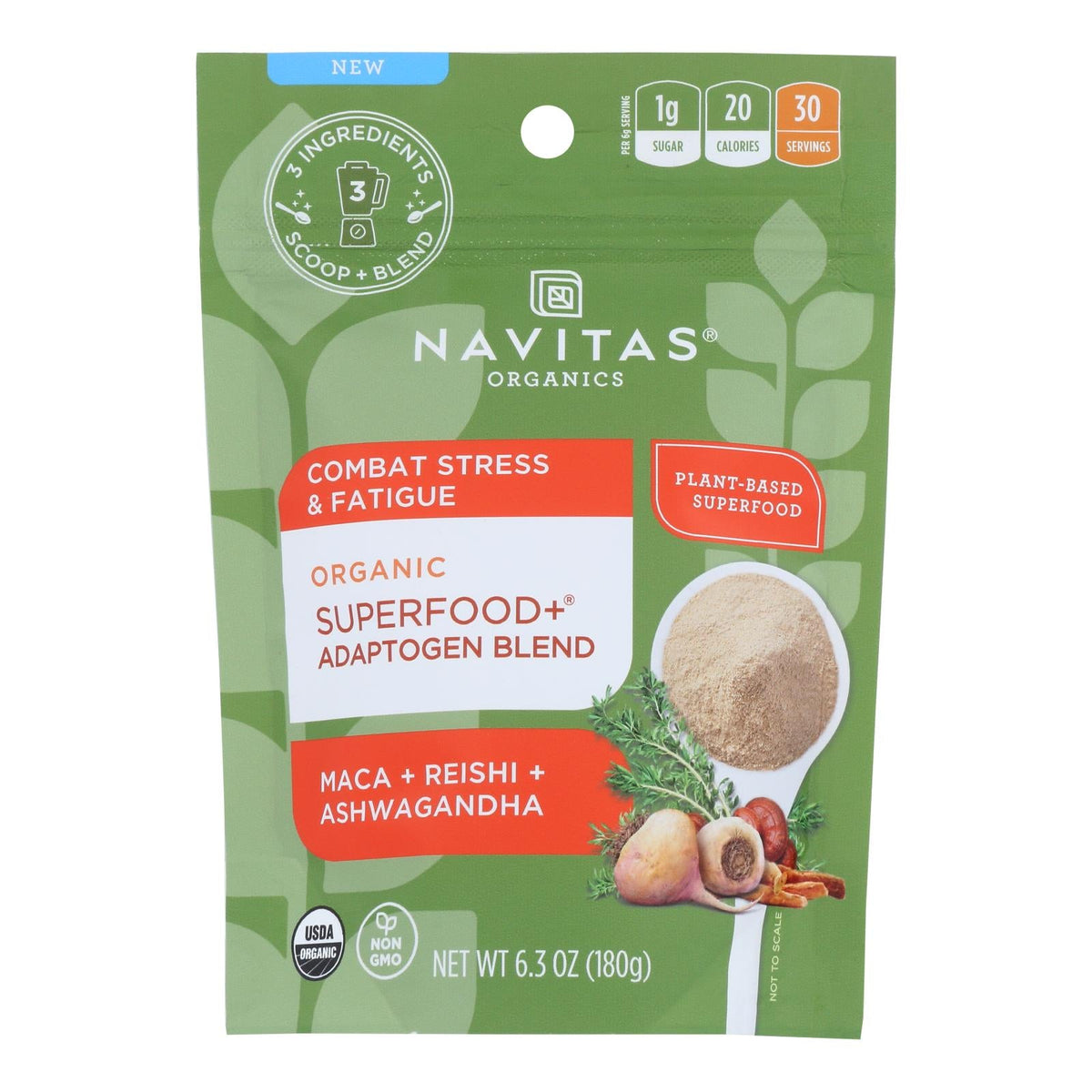 Navitas Organics Superfood Blend: 6.3 oz Adaptogenic Sprouted Superfoo ...
