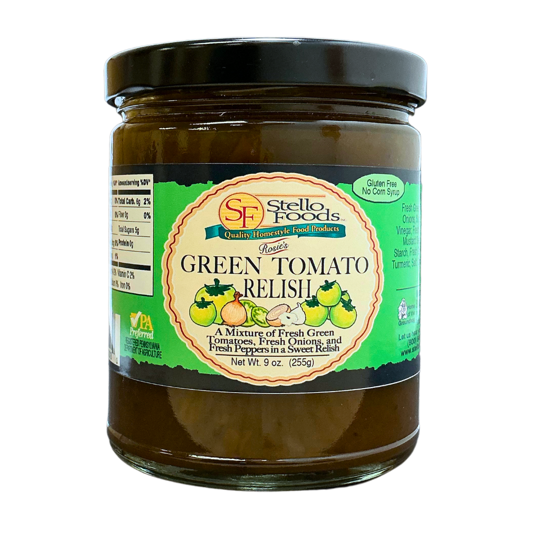 Stello Foods - Rosie's Green Tomato Relish 9 oz — Specialty Food Source