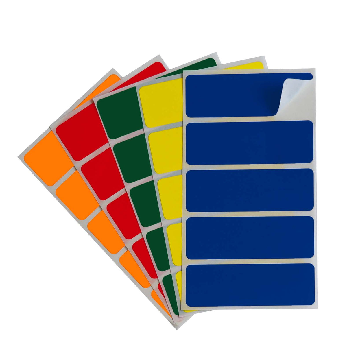 1" x 3" Removable Color-Code Rectangle Label Variety Kit (Primary Colo ...