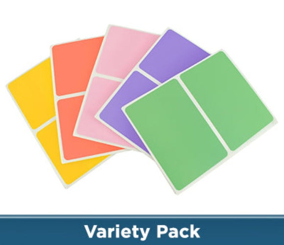 2" x 3" Rectangular Name Tag Kit (Pastel): 150/Pack — Specialty Food Source