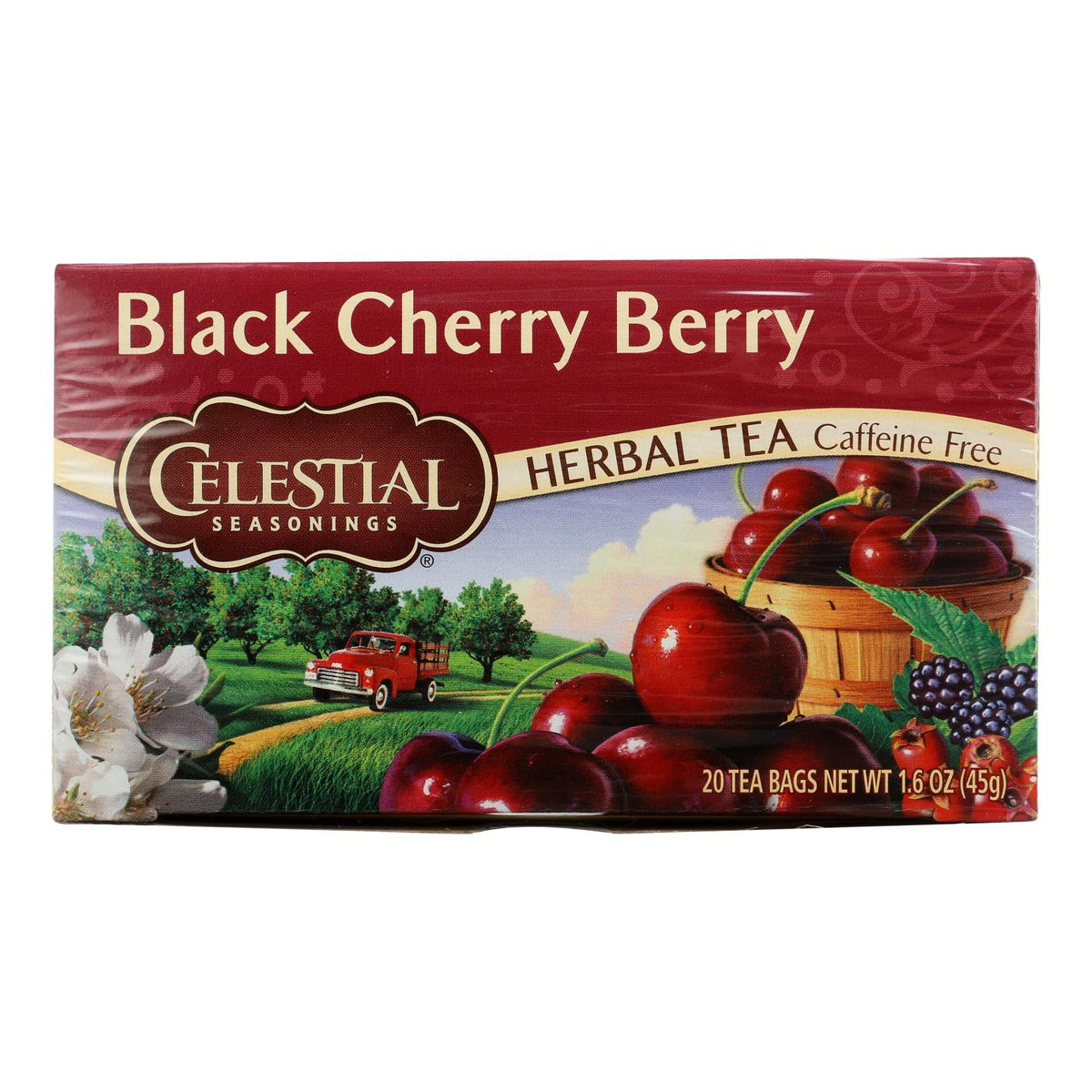 Celestial Seasonings Black Cherry Berry Herbal Tea, Caffeine Free, 20 ...