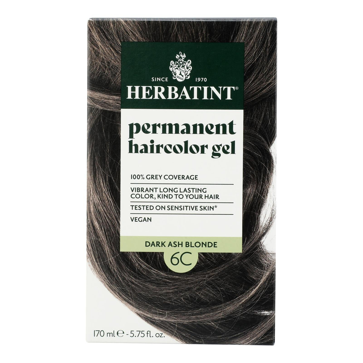 Herbatint 6C Dark Ash Blonde Hair Color - Permanent, Natural Formula ...
