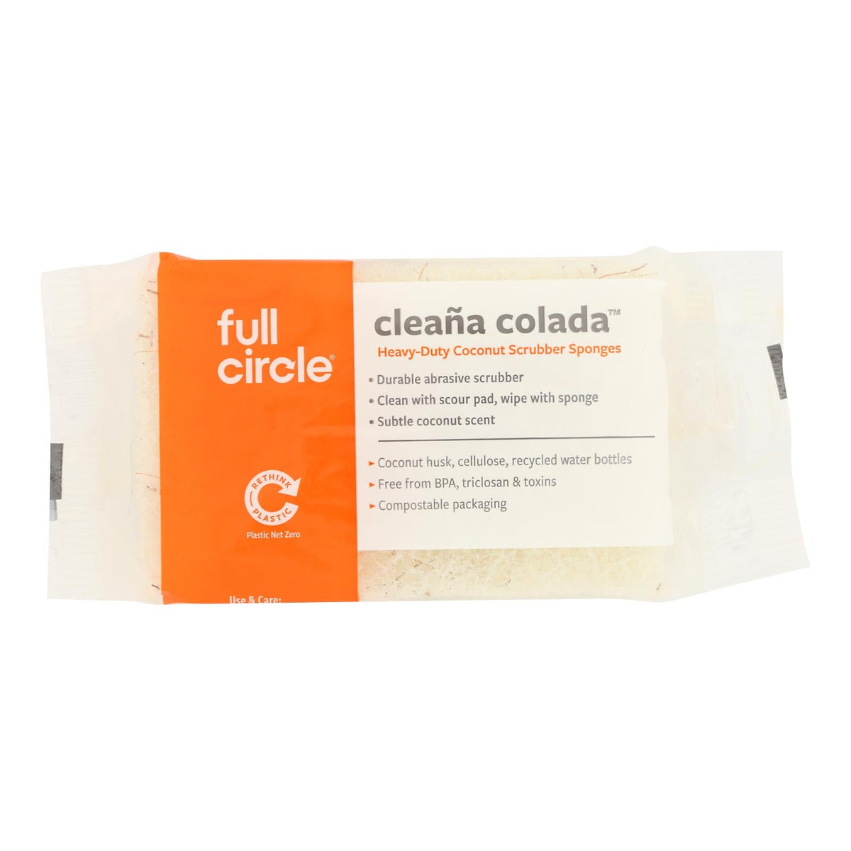 Full Circle Coconut Scrubber Sponge 2-Pack, Pack of 6 — Specialty Food ...