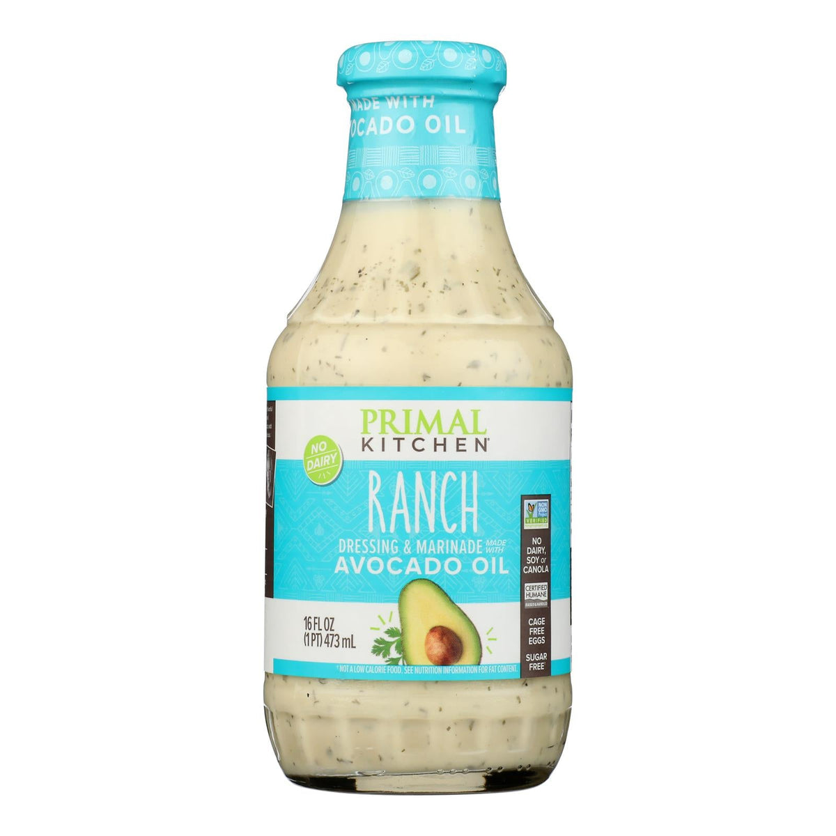 Primal Kitchen Ranch Dressing with Avocado Oil (Pack of 6) 16 oz ...