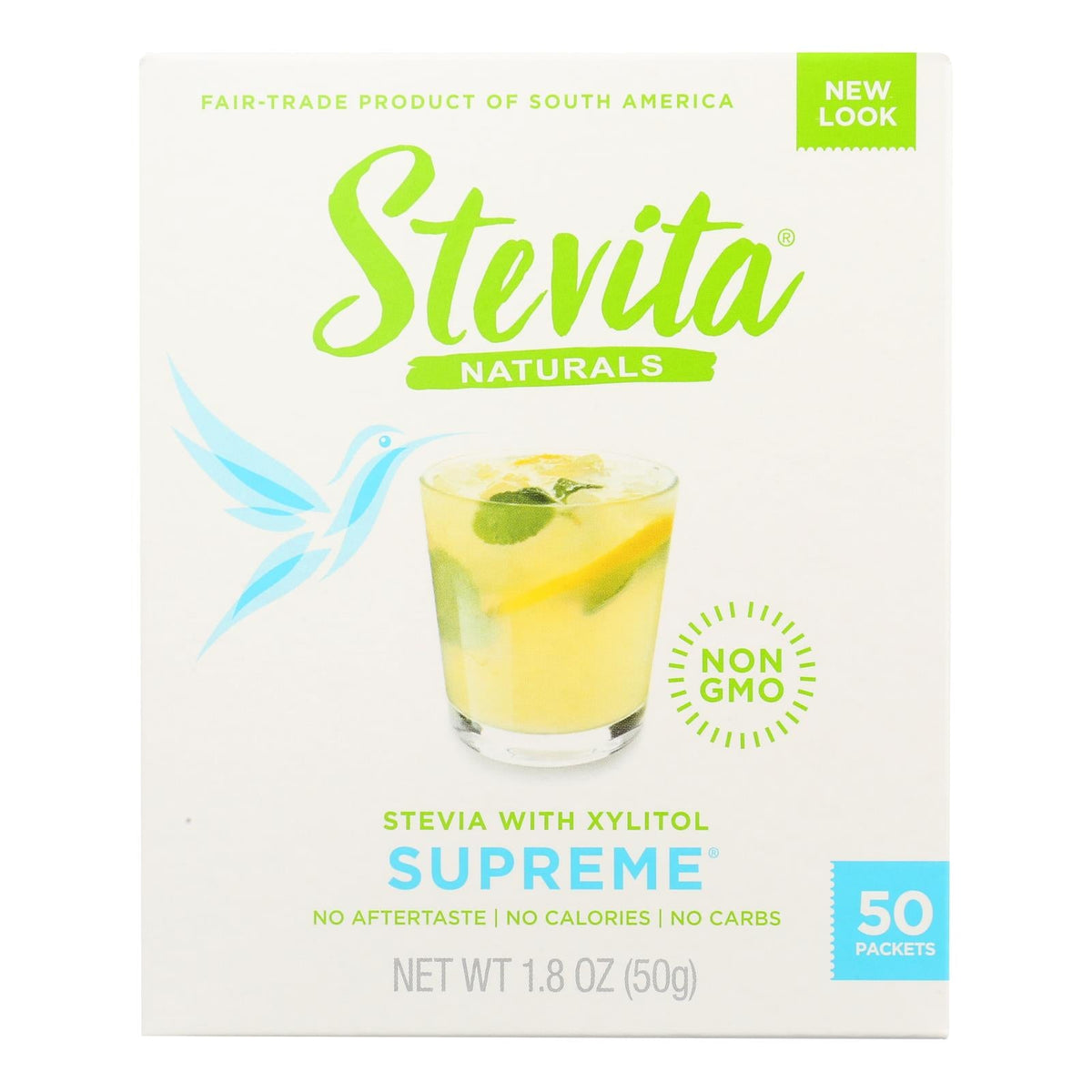 Stevita Stevia Supreme Packets - 50 Count - Pack of 6 - Natural Sugar ...