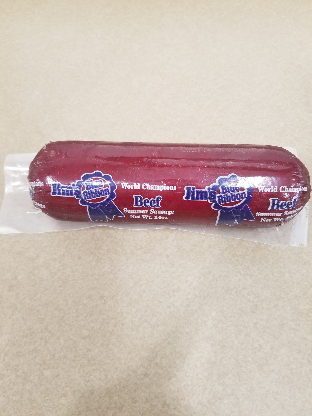 Jims Blue Ribbon Summer Sausage, 14 oz — Specialty Food Source