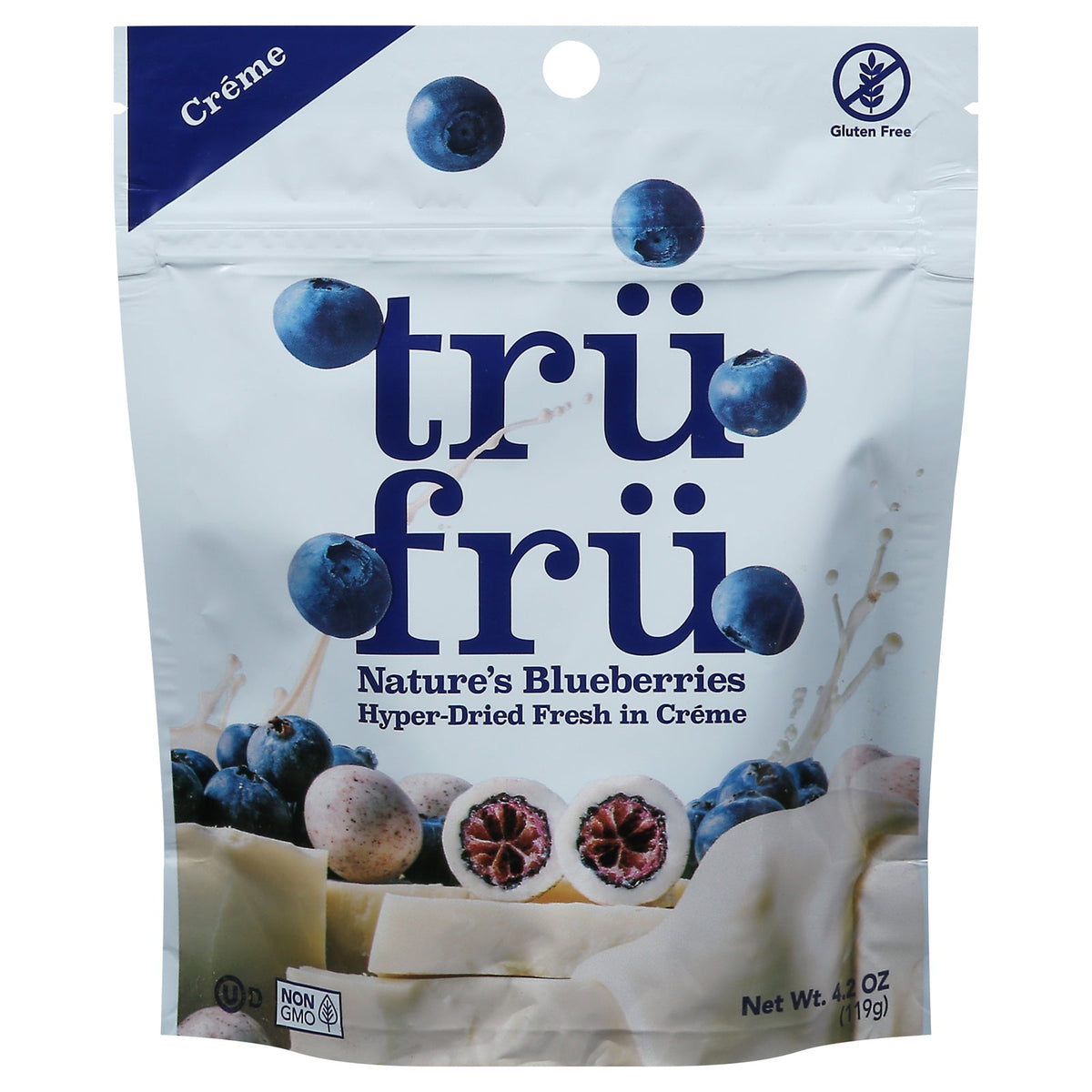 Tru Fru Blueberry Crème Hyper-Dried - 6 x 4.2 oz - Real Fruit Snack ...