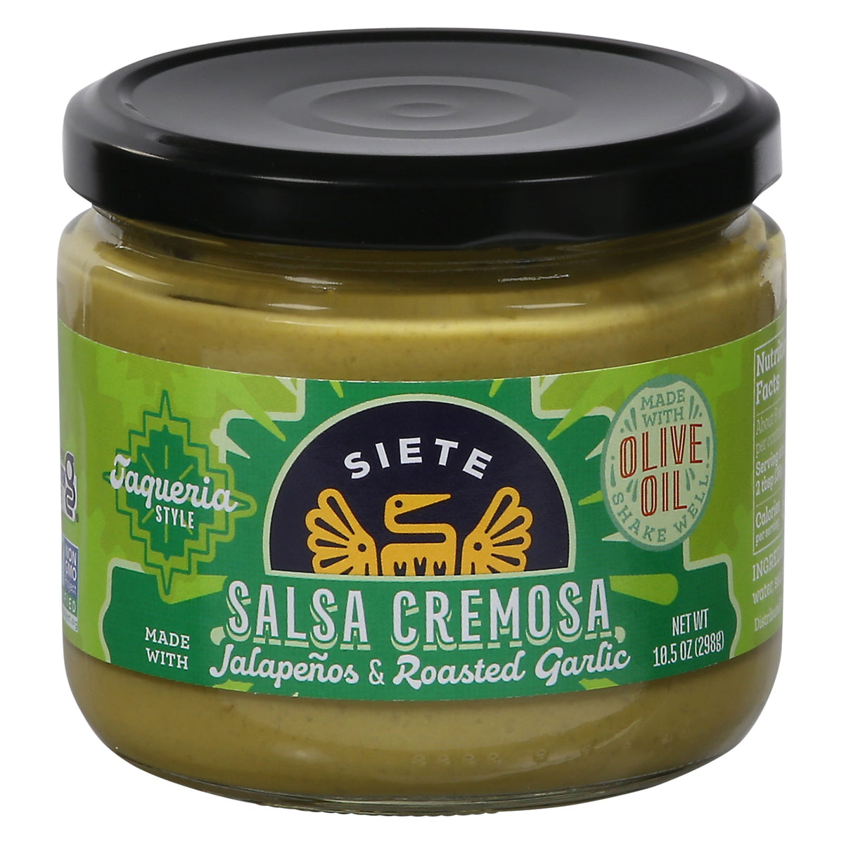 Siete Salsa Cremosa Jalapeño (Pack of 6) - 10.5 oz - Creamy & Mild Hea ...