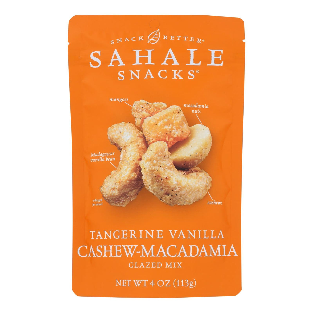 Sahale Tangerine Vanilla Cashew-Macadamia Glazed Snack Mix, 4 oz, Pack ...