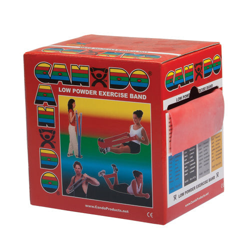 CanDo Red Light Resistance Band - 50 Yard Dispenser Box - Latex Exerci ...