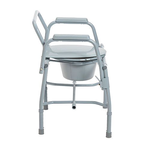 Drop Arm Commode, Deluxe Steel, Adjustable Height, 300 lb Capacity ...