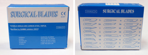 #10 Carbon Steel Scalpel Blades - Sterile, Individually Packed - Box o ...
