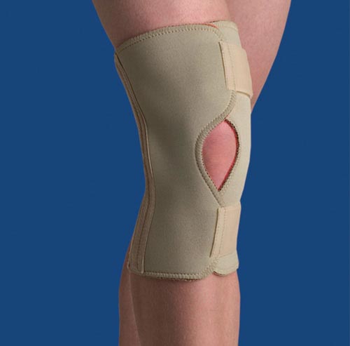Thermoskin X-Large Open Patella Knee Stabilizer Wrap - Beige, Full Fle ...