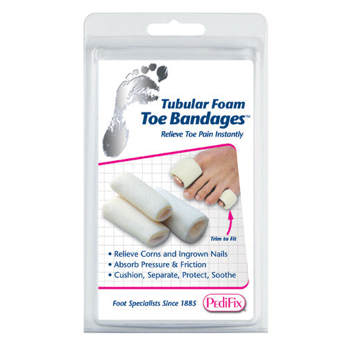 Tubular-Foam Toe Bandages for Corns, Ingrown Nails, Overlapping Toes ...