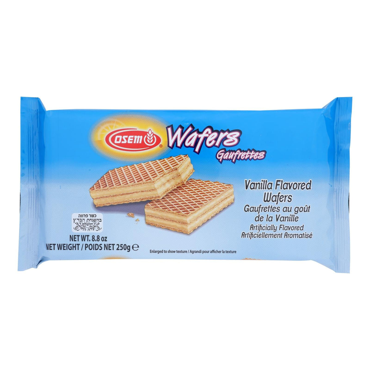 Osem Kosher Vanilla Wafers, Light & Crispy Cookies, Case of 12 x 8.8 O ...