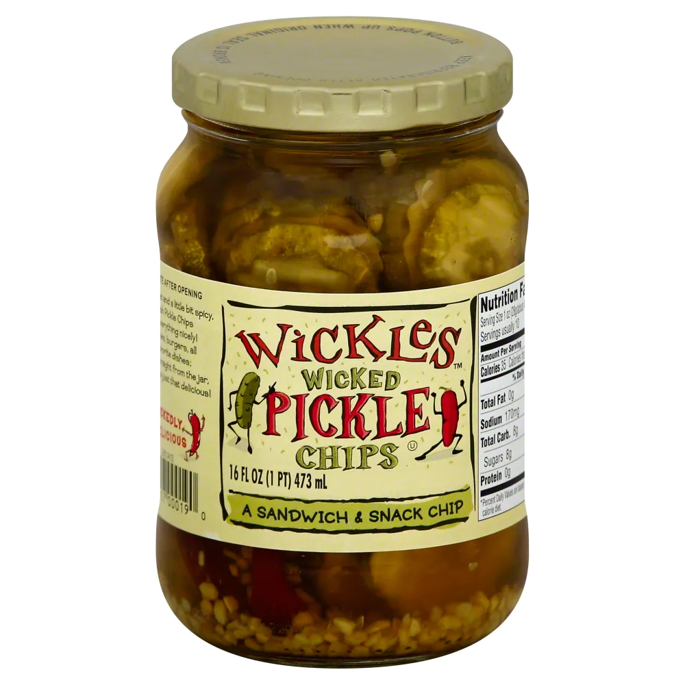 Wickles Pickles Chips: 6-Pack of 16 Oz. Bite-Sized Dill Pickle Bliss! — Specialty Food Source