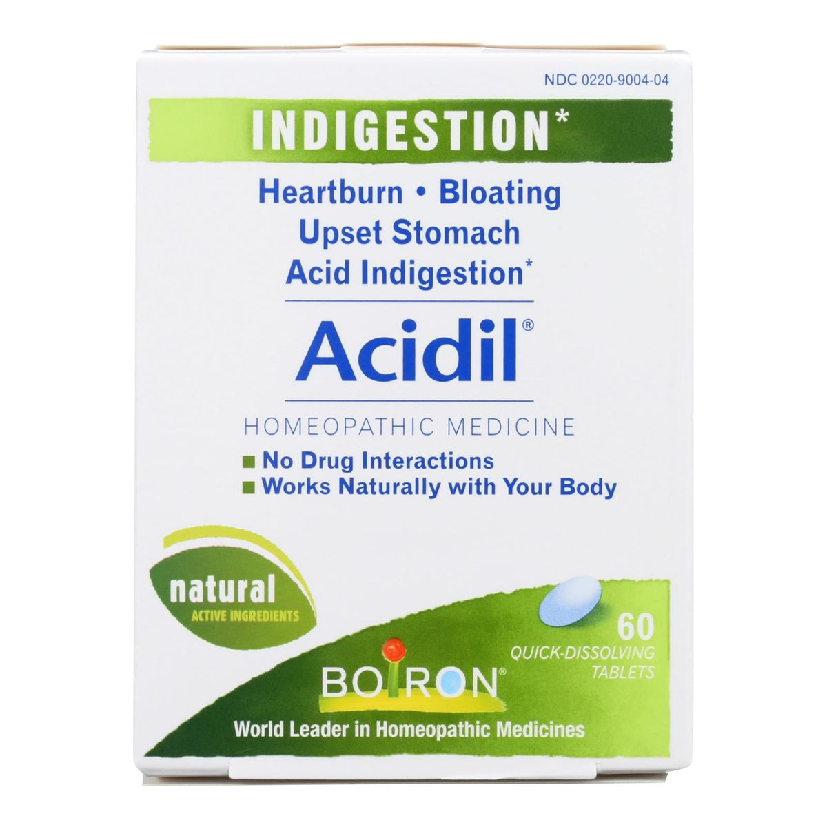 Boiron Acidil Tablets for Heartburn and Indigestion Relief (60 Tablets ...