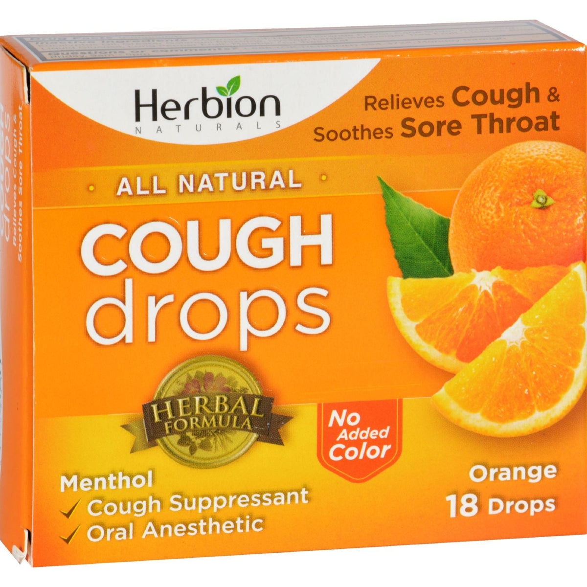 Herbion Naturals Citrus Orange Cough Drops - 18 Pack — Specialty Food ...