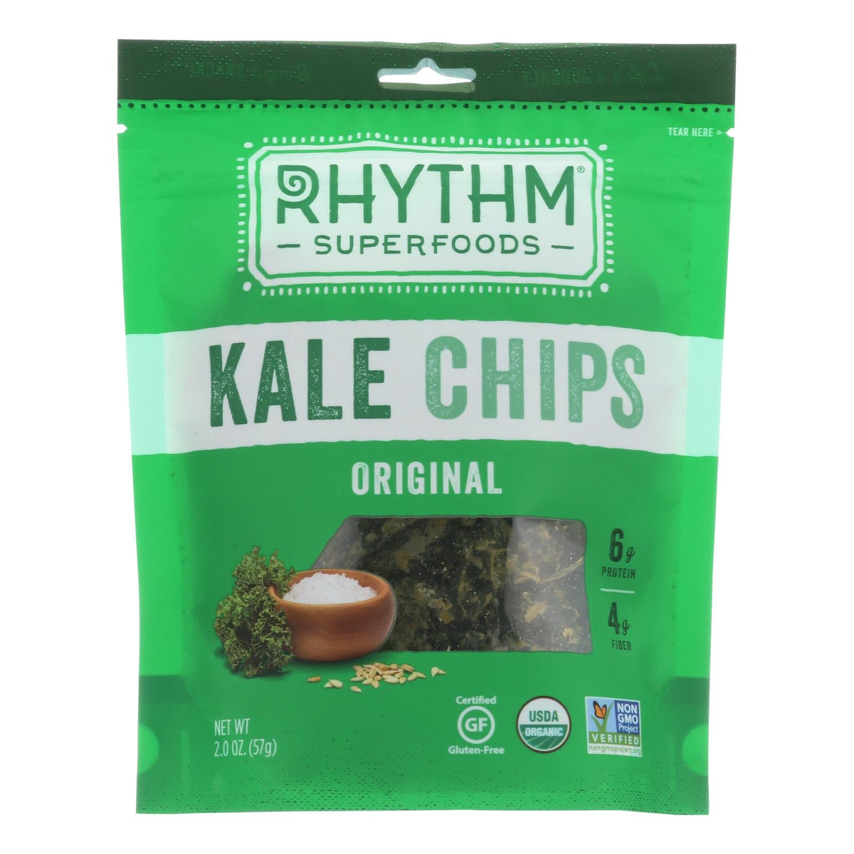 Rhythm Superfoods Kale Chips - Original (Pack of 12) - 2 Oz ...
