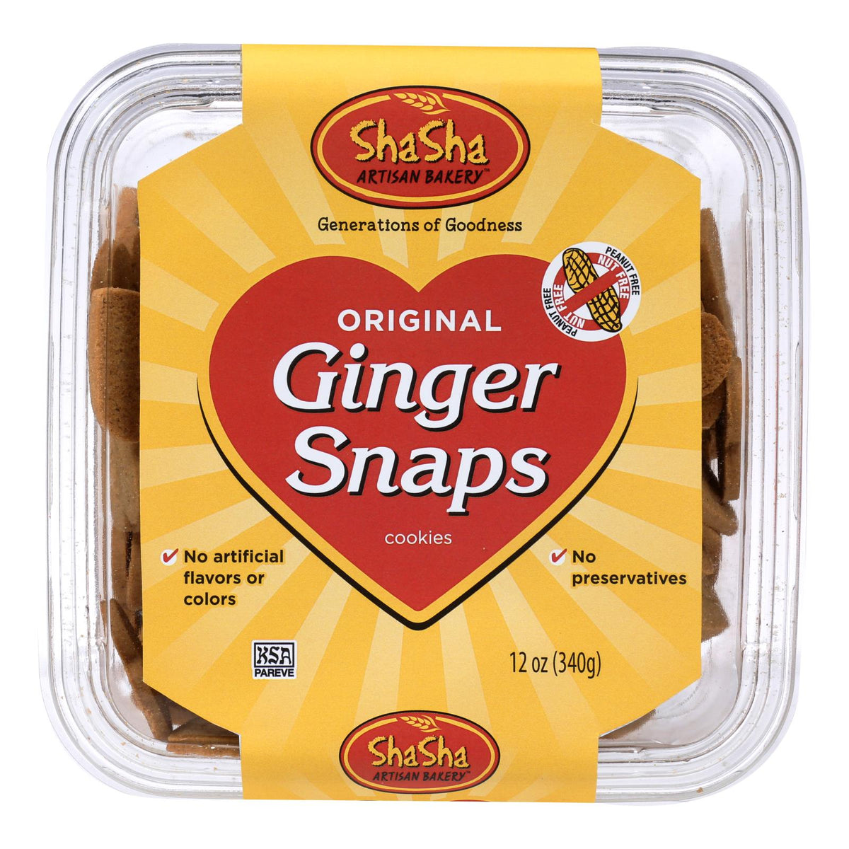 Shasha Bread Original Ginger Snap Cookies (16 Pack - 12 Oz ...