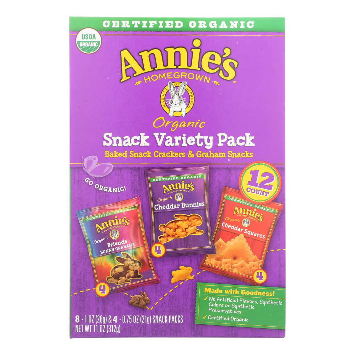 Annie's Homegrown Organic Variety Snack Pack, Pack of 6 - 12-Count ...