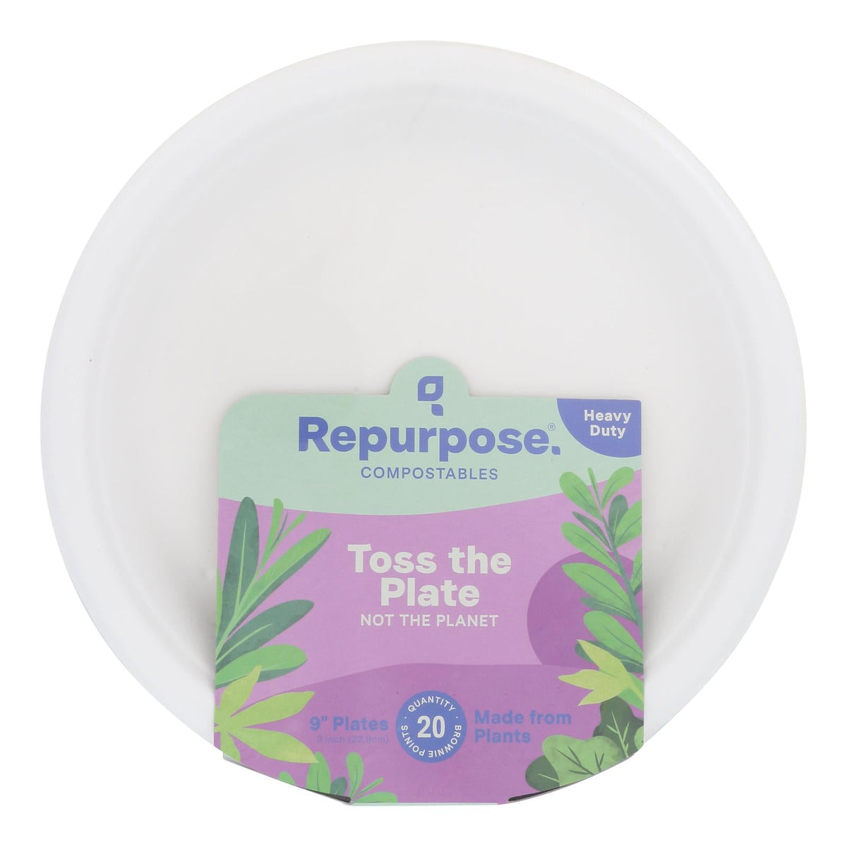 Repurpose Compostable Bagasse Dinner Plates, 20 Plates / Pack (12 Pack ...