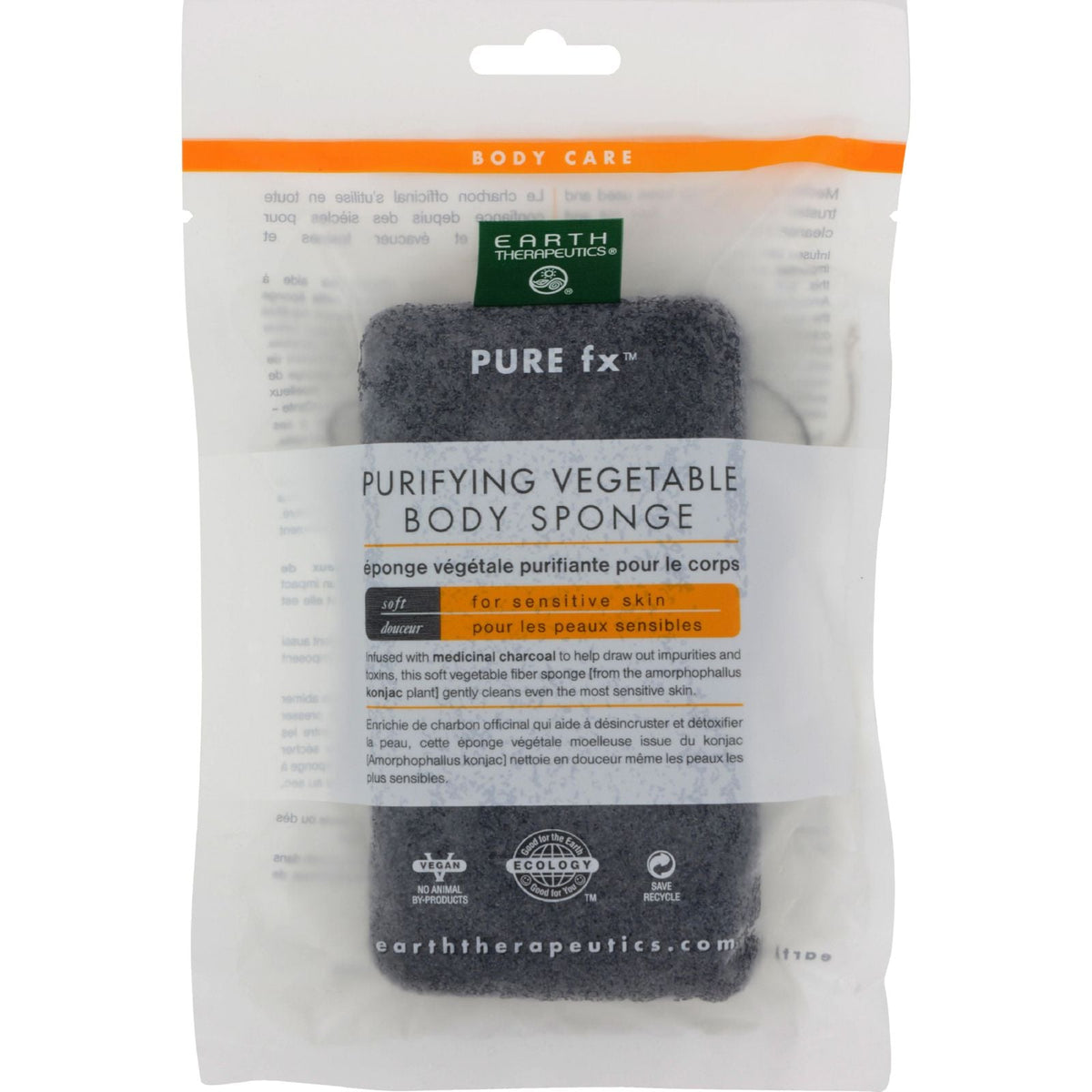 Earth Therapeutics Purifying Vegetable & Medicinal Charcoal Body Spong ...