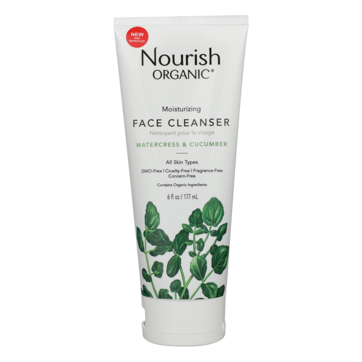 Nourish Organic Moisturizing Cream - Cucumber and Watercress Facial Cl ...