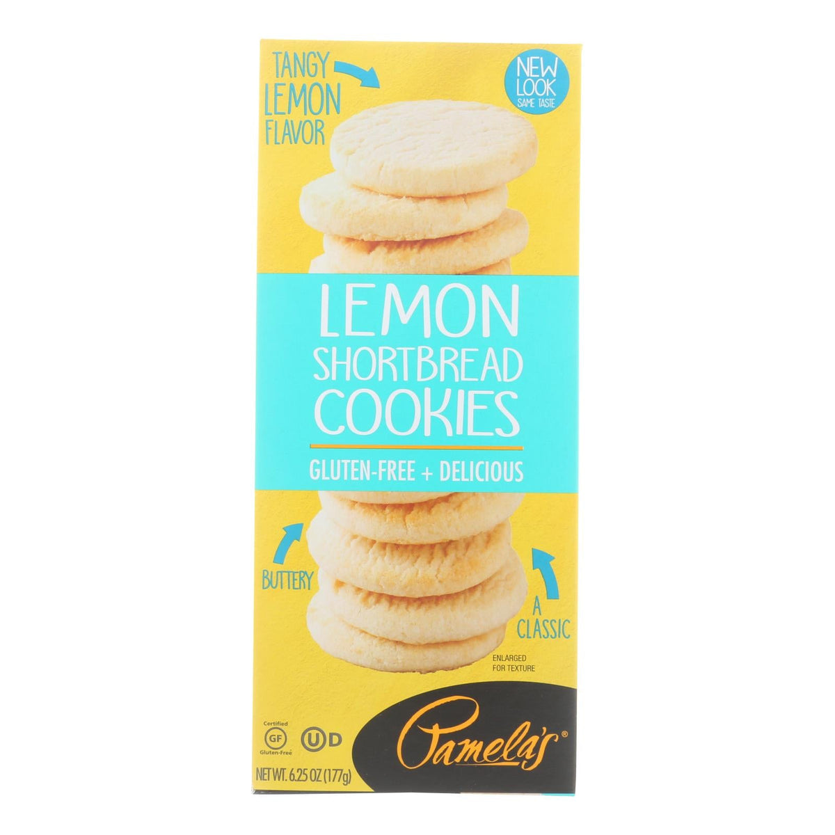 Pamela's Products Gluten-Free Lemon Shortbread Cookies (Pack of 6 - 6 ...