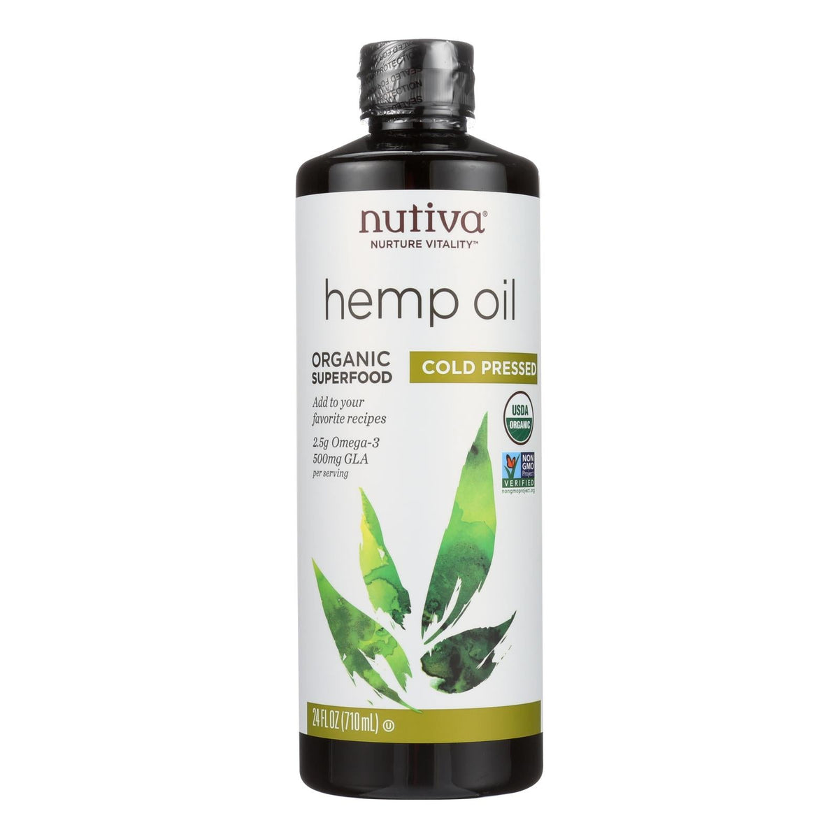 Nutiva Organic Cold-Pressed Hemp Oil, 24 FL. OZ. — Specialty Food Source