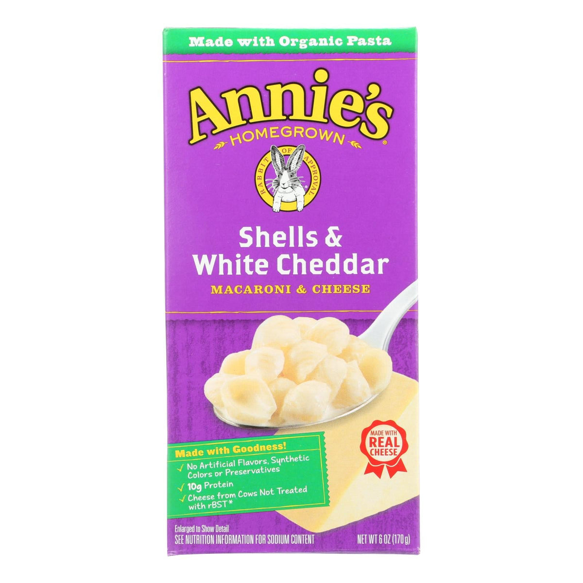 Annie's Homegrown Macaroni and Cheese Shells: 12-Pack, 6 Oz. per Box ...