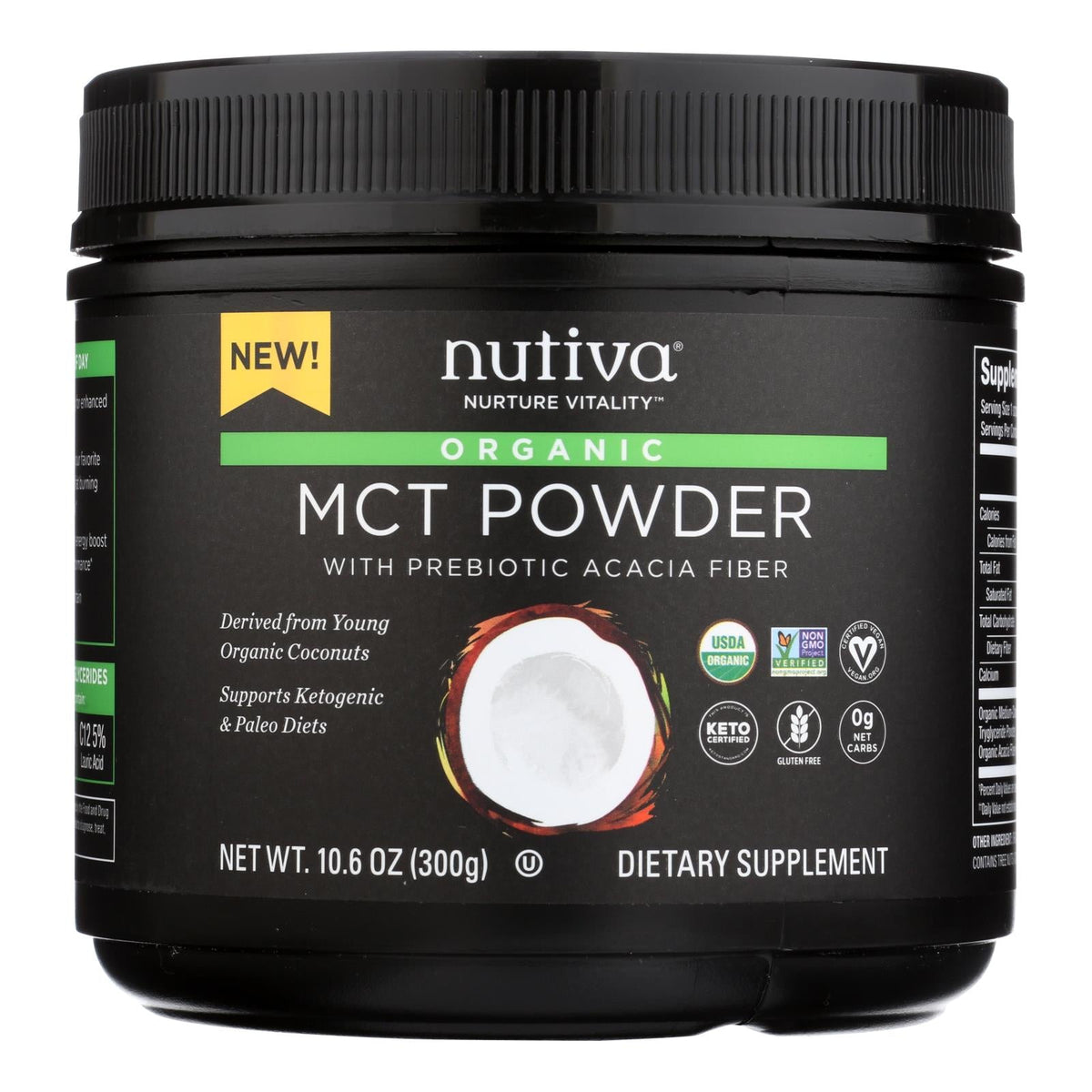 Nutiva MCT Powder: Pure MCTs for Enhanced Energy and Metabolism - 10.6 ...