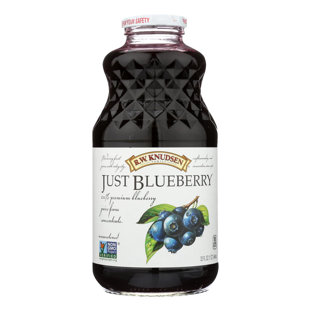 R.W. Knudsen's 100% Pure & Unsweetened Blueberry Juice, 32 Fl Oz (Pack ...