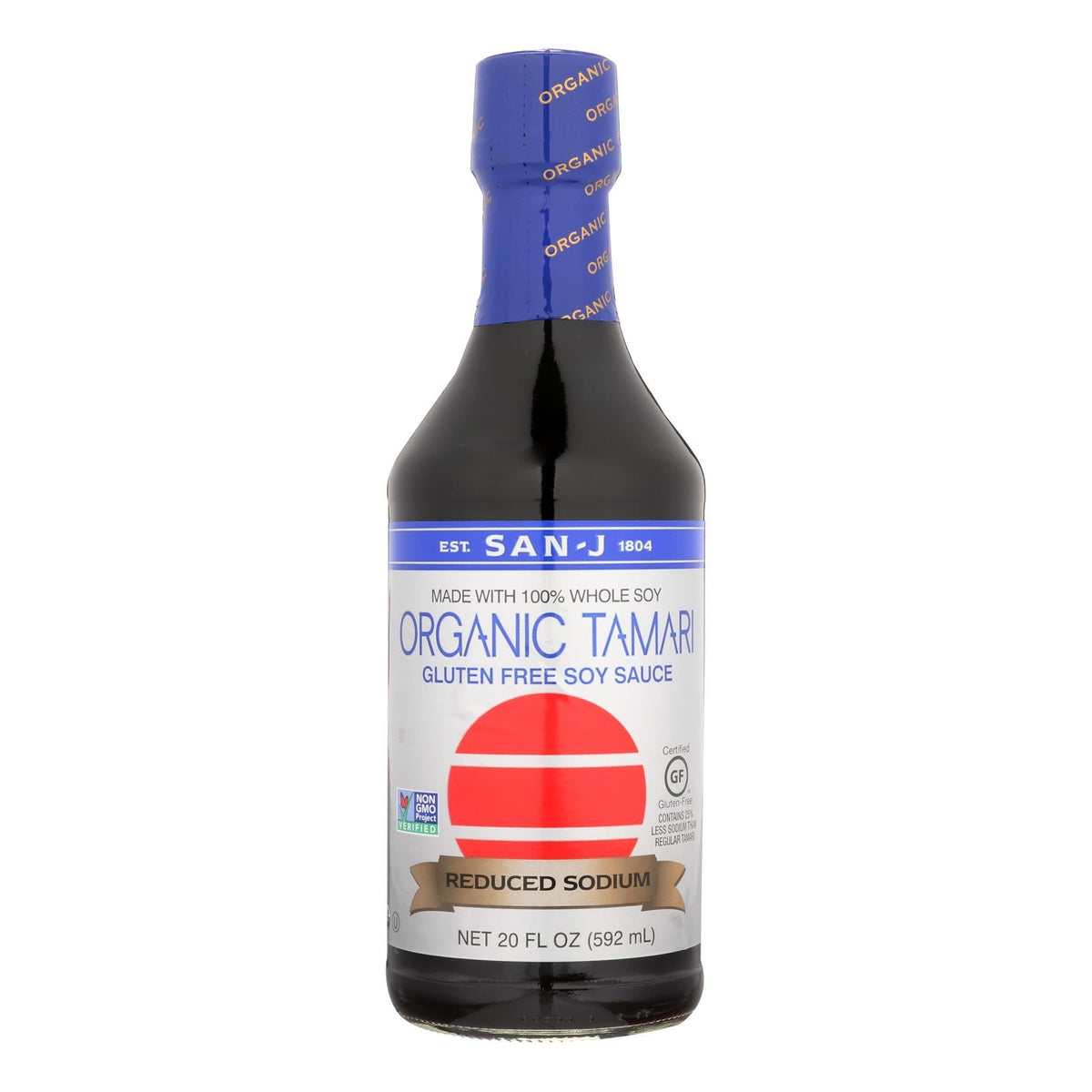 San-J Premium Tamari Gluten-Free Soy Sauce, 6 x 20 Fl Oz Bottles ...