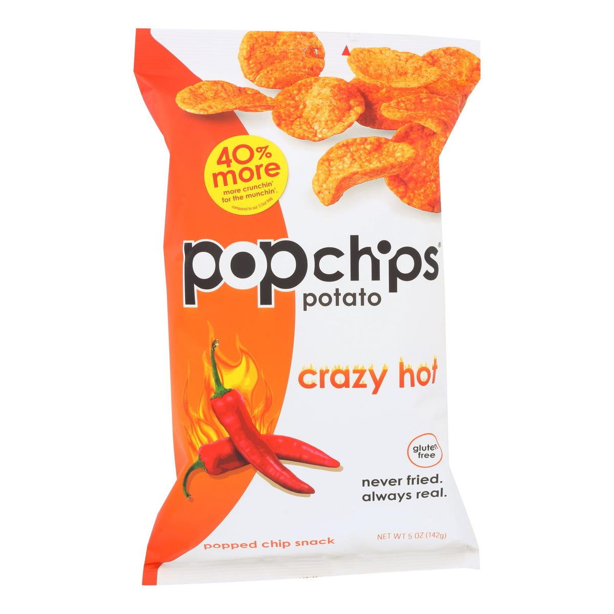 Popchips Potato Chips - Crazy Hot (12-Pack) - 5 Oz. Bags — Specialty ...