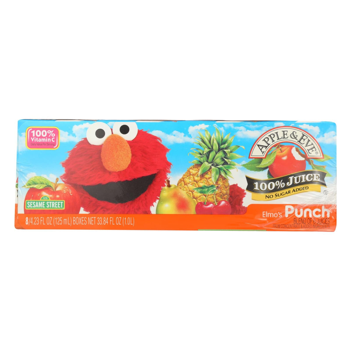 Apple and Eve Sesame Street Elmo's Punch Juice (Pack of 6 - 6 oz ...