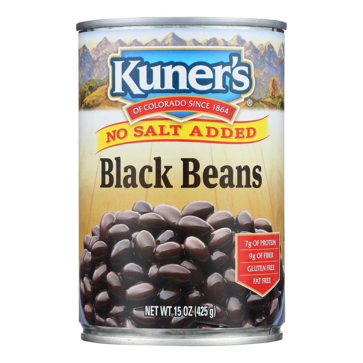 Kuner No Salt Added Black Beans, Case of 12 - 15 Oz. Cans — Specialty ...