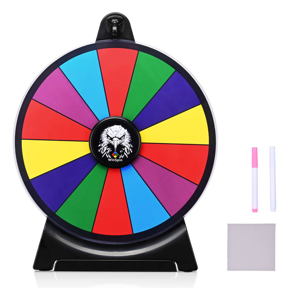 WinSpin 12" Prize Wheel Tabletop Lay Flat with Bald Eagle Head ...