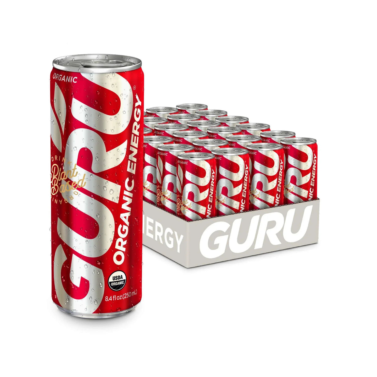 Guru Energy Drink - Organic Fruit Punch, 12 fl oz (24 Pack) - Natural ...